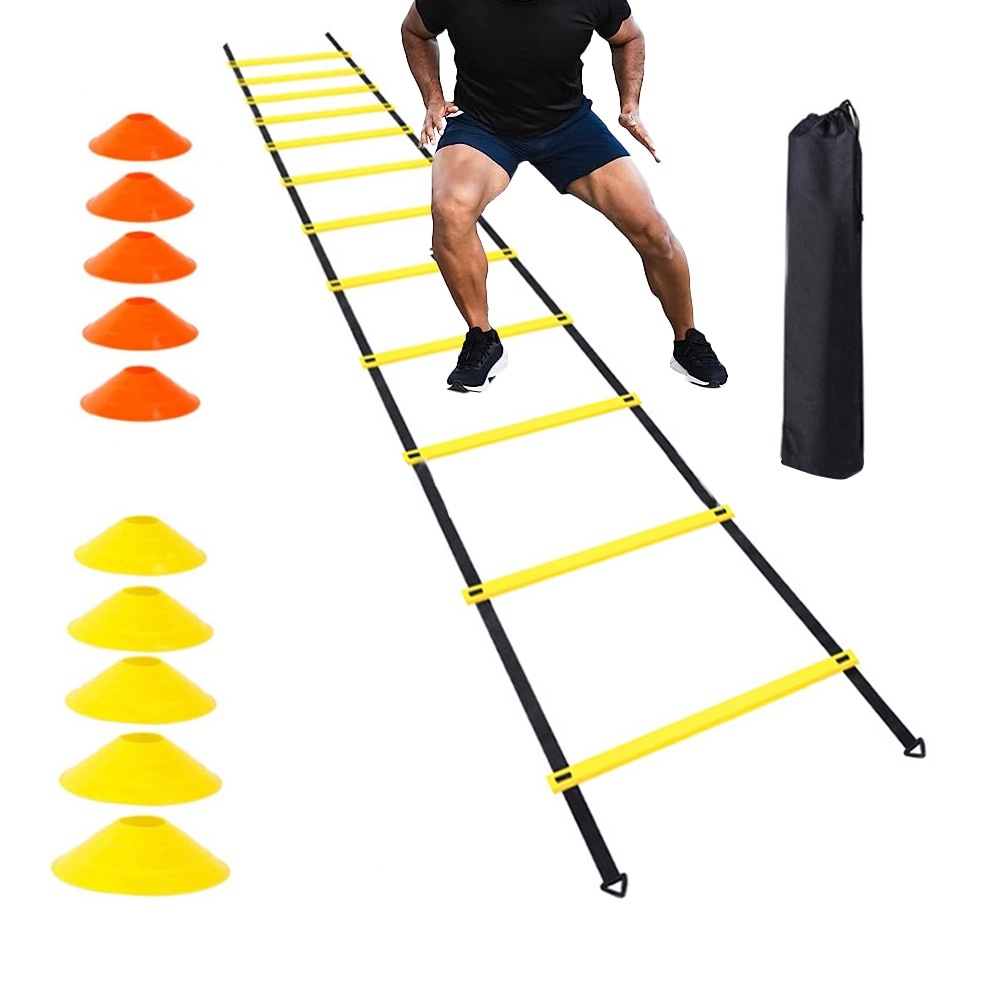 Buy Speed Agility Ladder Set with Carry Bag for Soccer Footwork ...