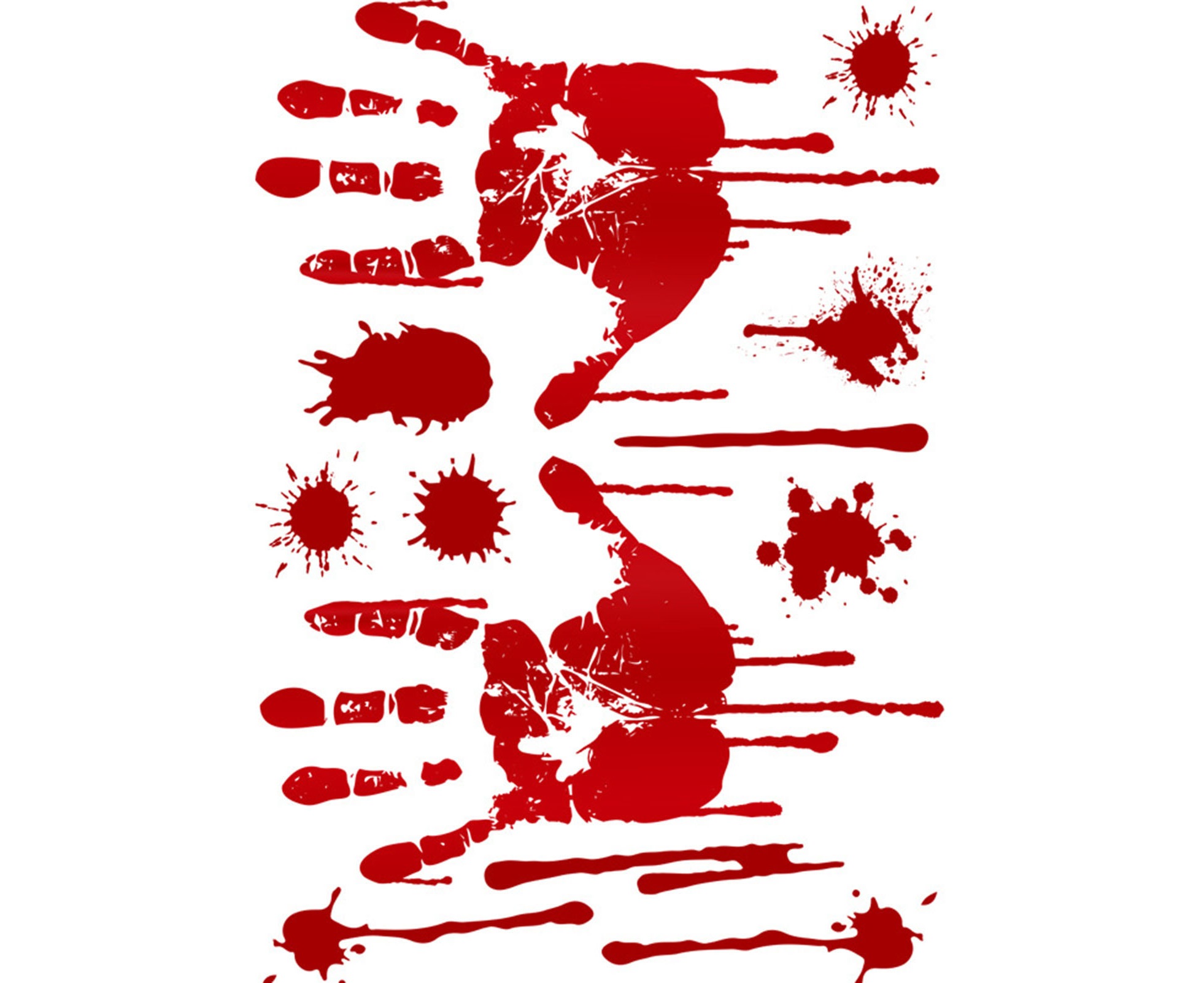 Buy Sticker Halloween Horror Handprint Footprint Easy to Apply Unique ...