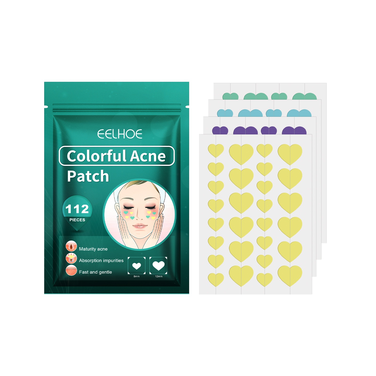 Buy EELHOE Colorful Acne Patch, Mild Clear Acne Patch Lightening Face ...