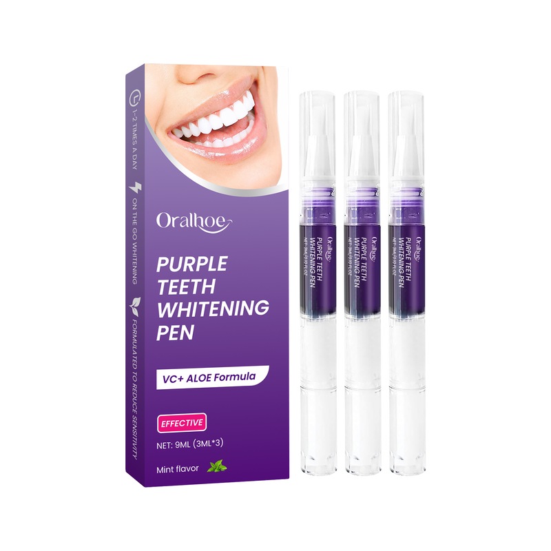 Buy Oralhoe Purple Teeth Care Pen Clean Mouth Smoke And Tea Stains ...