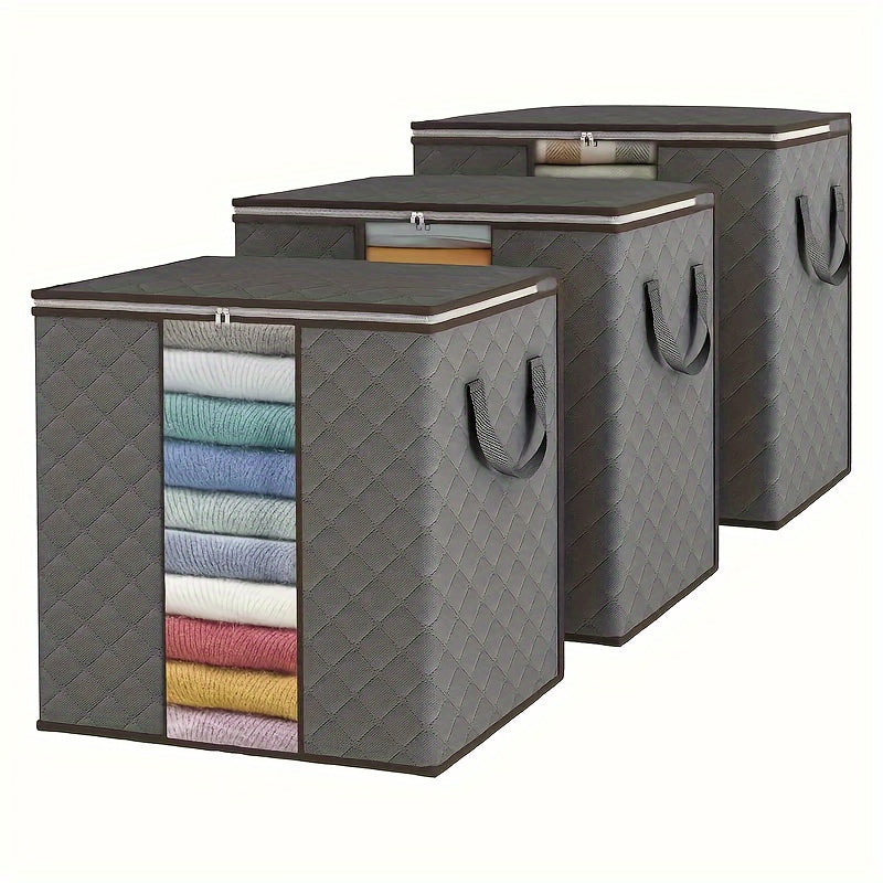 Buy Foldable Storage Boxes with Reinforced Handles (3-Pack) - MyDeal ...