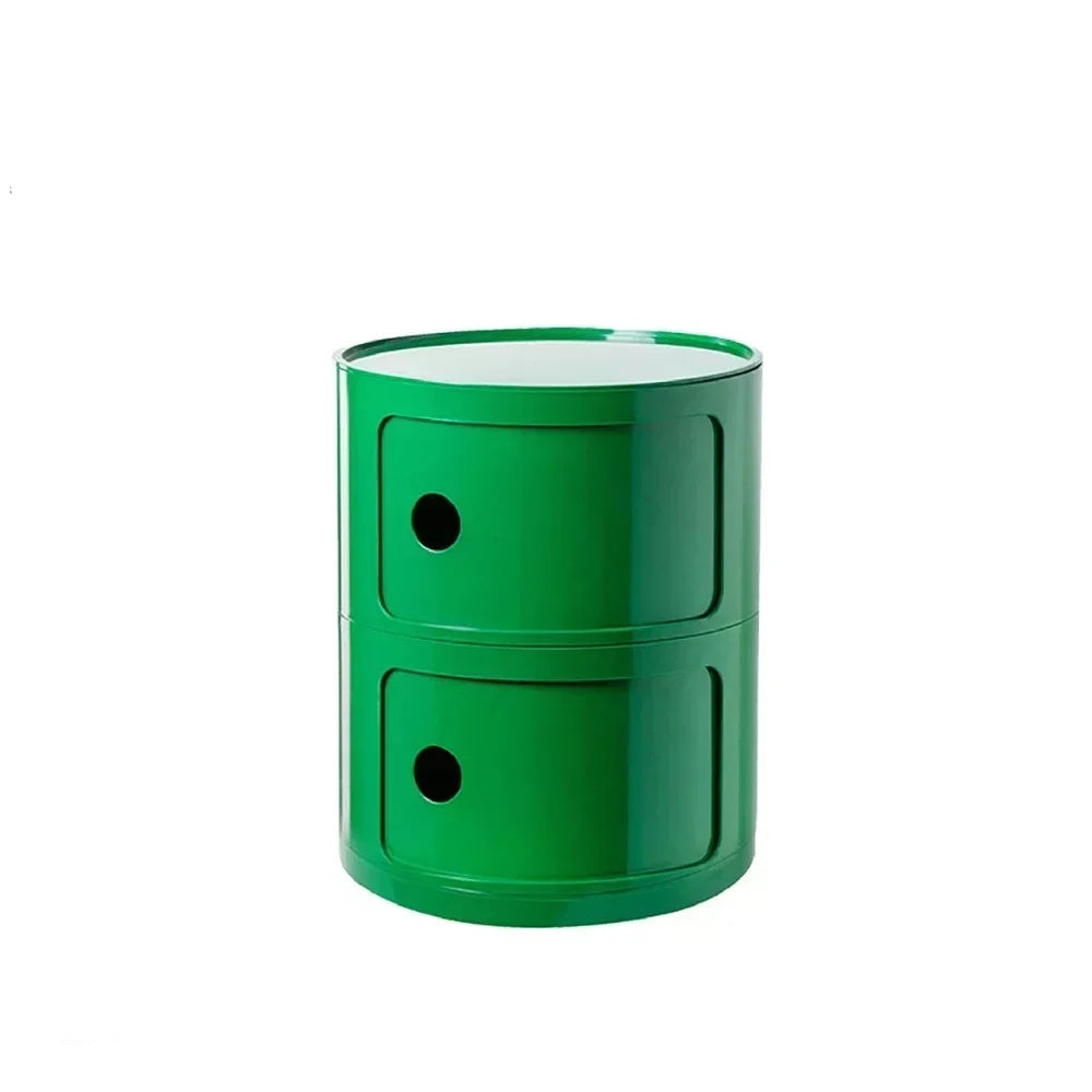 Buy Minimalist Green Nightstands - Mid Century Round Coffee Tables with ...