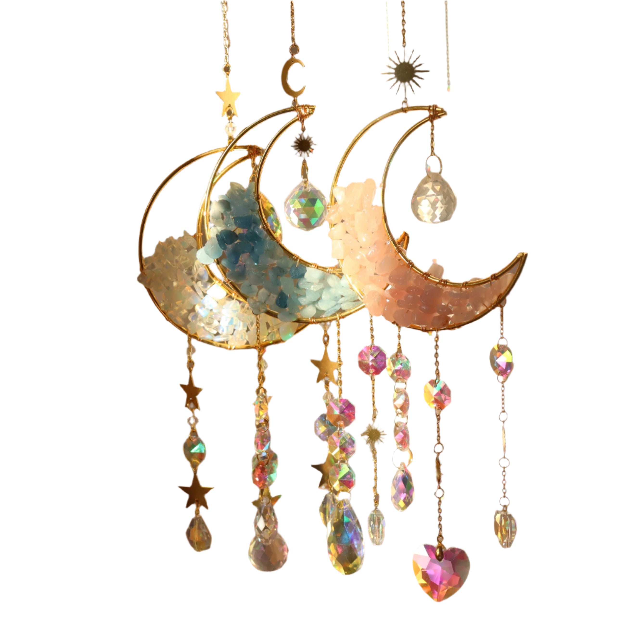 Buy Ramadan Amethyst Crystal Half Moon Wind Chime - MyDeal Australia
