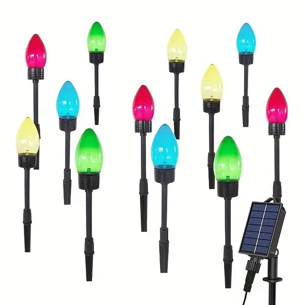 Buy Solar C9 Pointed Bubble Color Lawn Lights - 12-in-1 Pack - MyDeal ...