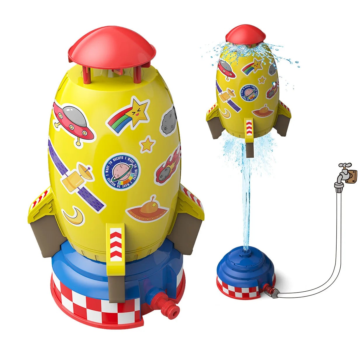 Buy Space Jet Sprinkler Spinning Water Toy for Kids - MyDeal Australia