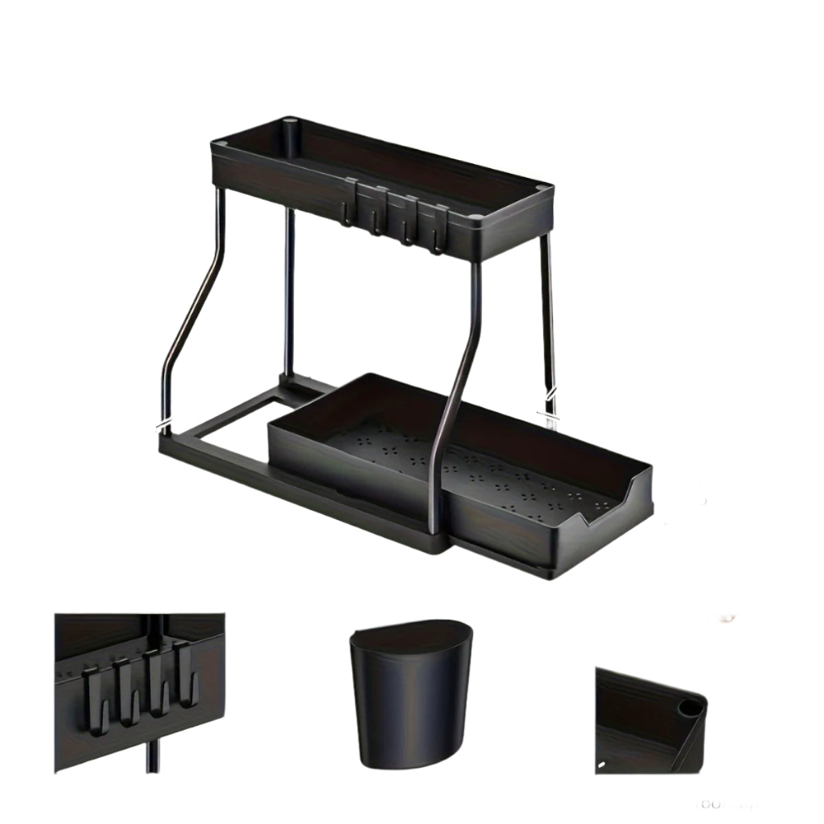 Buy Space-Saving 2-Tier Pull-Out Storage Organizer - MyDeal Australia