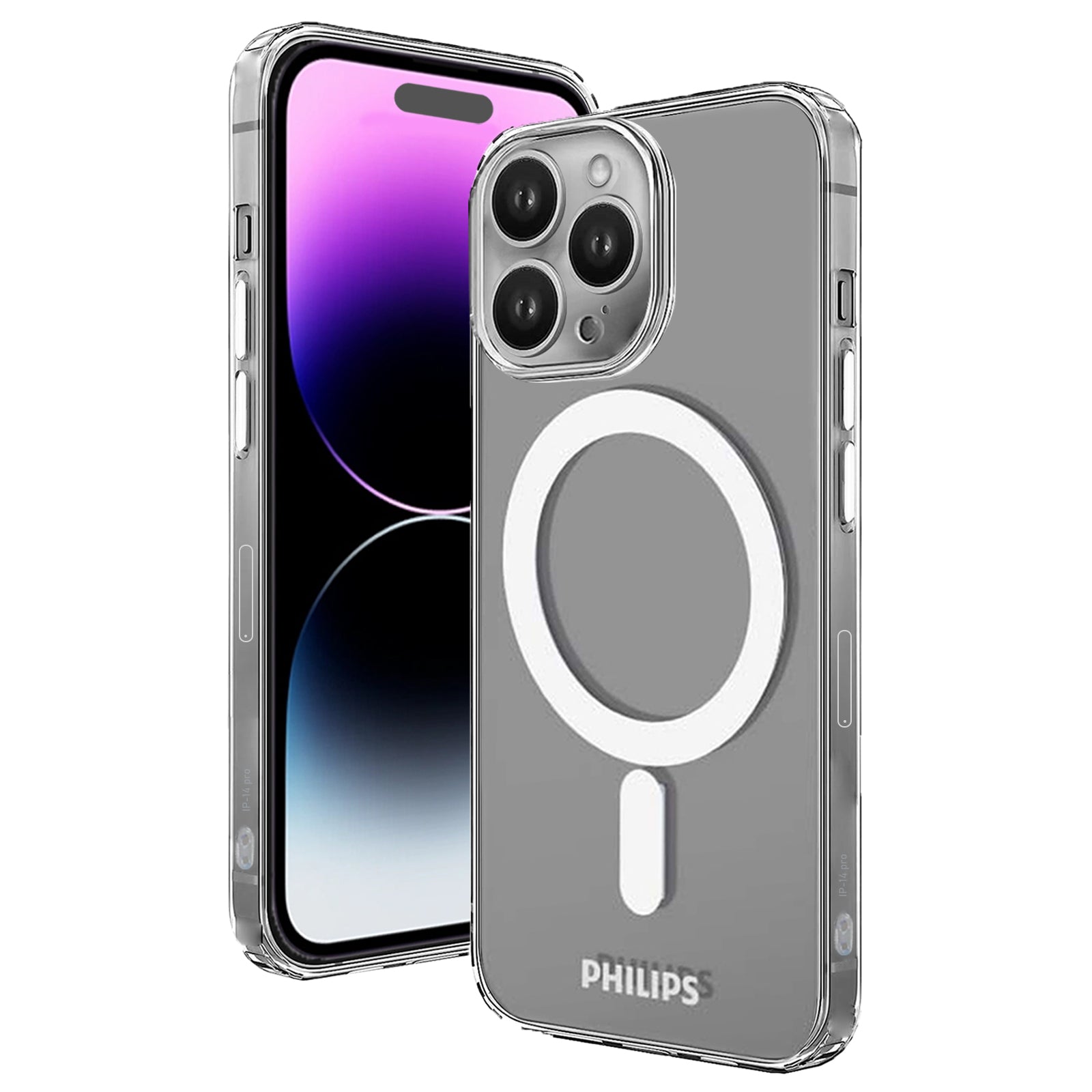 Buy Philips for iPhone 14 Pro Case Clear, Supports Magnetic Wireless Charging, Non-Yellowing ...