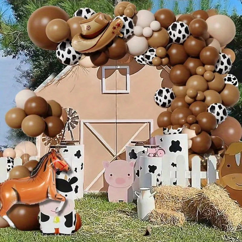 Buy 127Pcs Western Cowboy & Farmhouse Party Balloon Garland Set ...