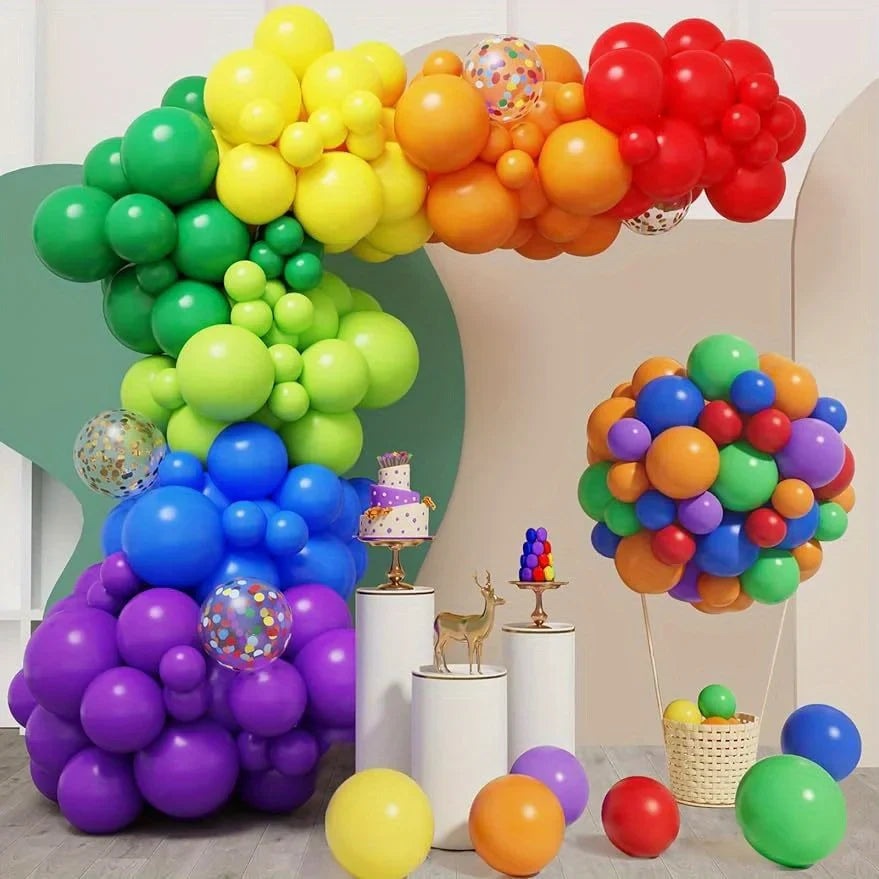 Buy 147 Pcs Rainbow Balloon Set Suitable For Birthday Graduation Mother ...