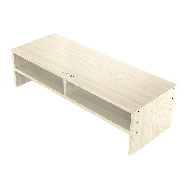 Buy Wood Grain 2-tier Monitor Stand with Partition - MyDeal Australia