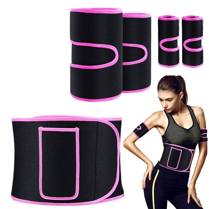 Buy 5Pcs/Set Legs Arms Waist Fat Burner Sweat Belly Band Slimming Body ...