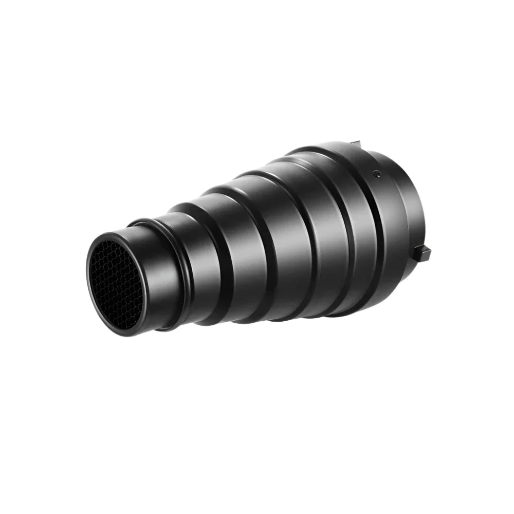 Buy Aluminum Conical Snoot Kit With Grid & Color Gels For Studio Strobe ...