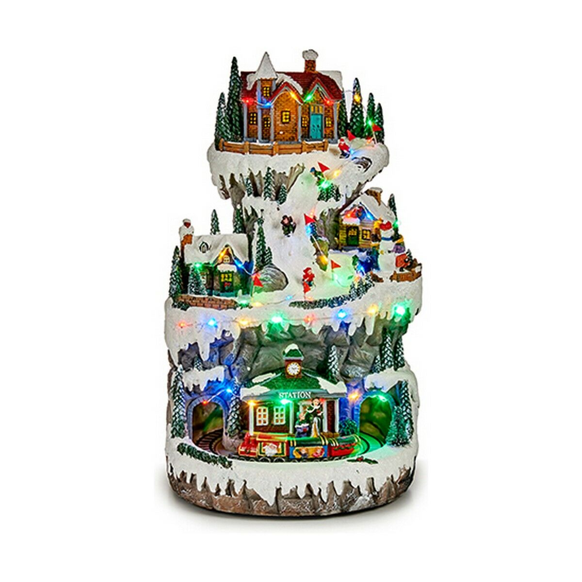 Buy Decoration 23 x 23 x 39 Cm Train Town Resin - MyDeal Australia