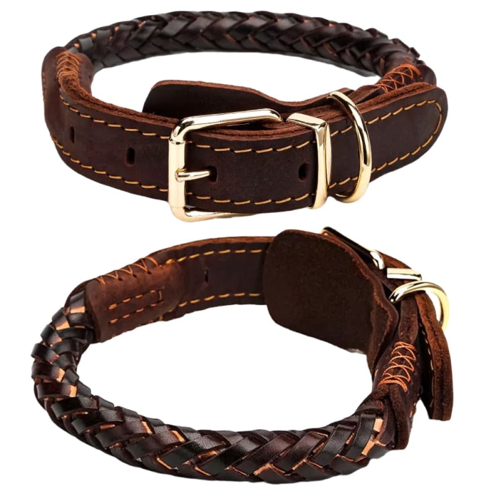 Buy Eight-strand Braided Leather Collar - MyDeal Australia