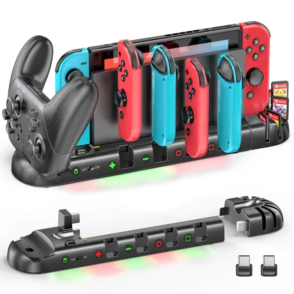 Buy Fast Charge Switch Pro Controller Dock Station 8 Game Slots for ...