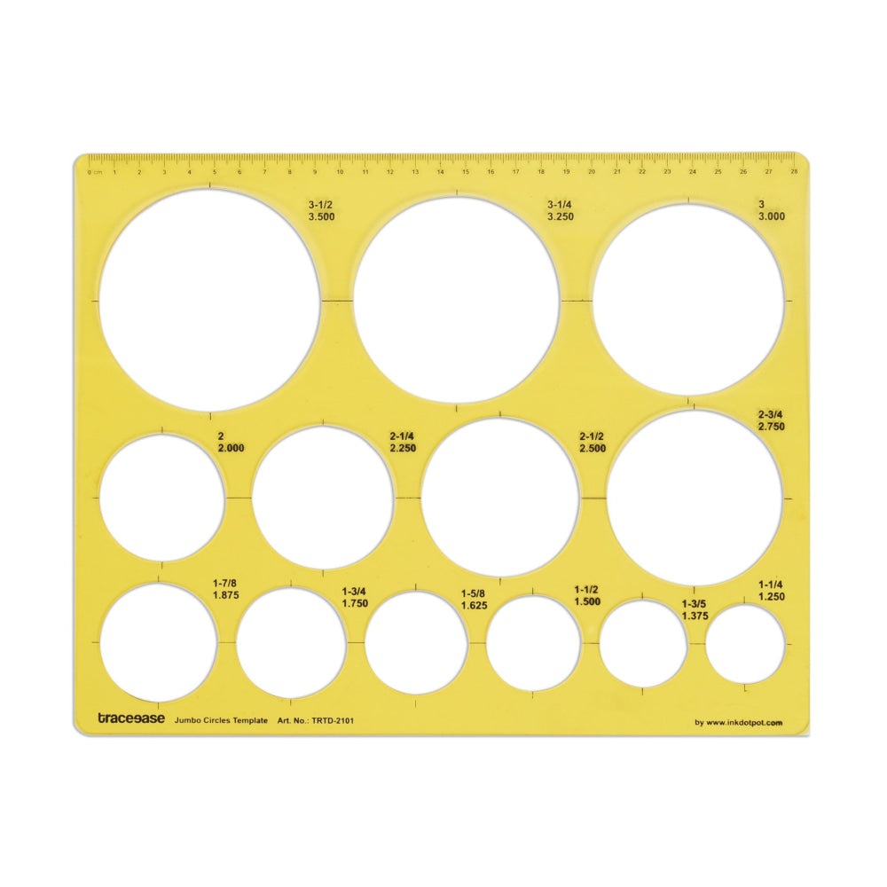 Buy Geometric Drafting Jumbo Circle Template Drawing Stencil - MyDeal ...