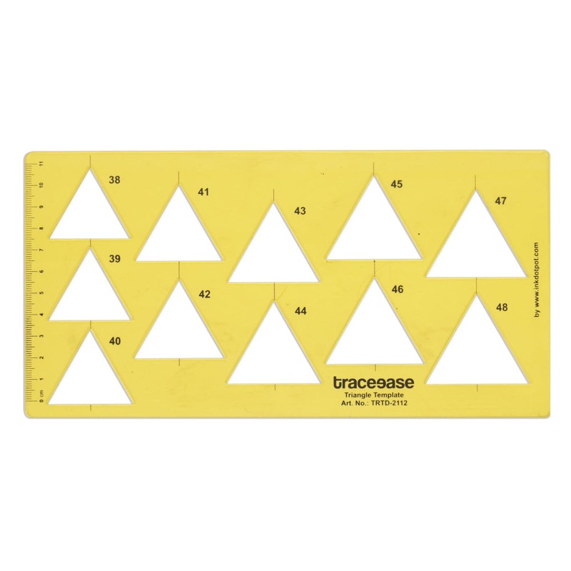 Buy Geometric Drafting Triangle Template Drawing Stencil - MyDeal