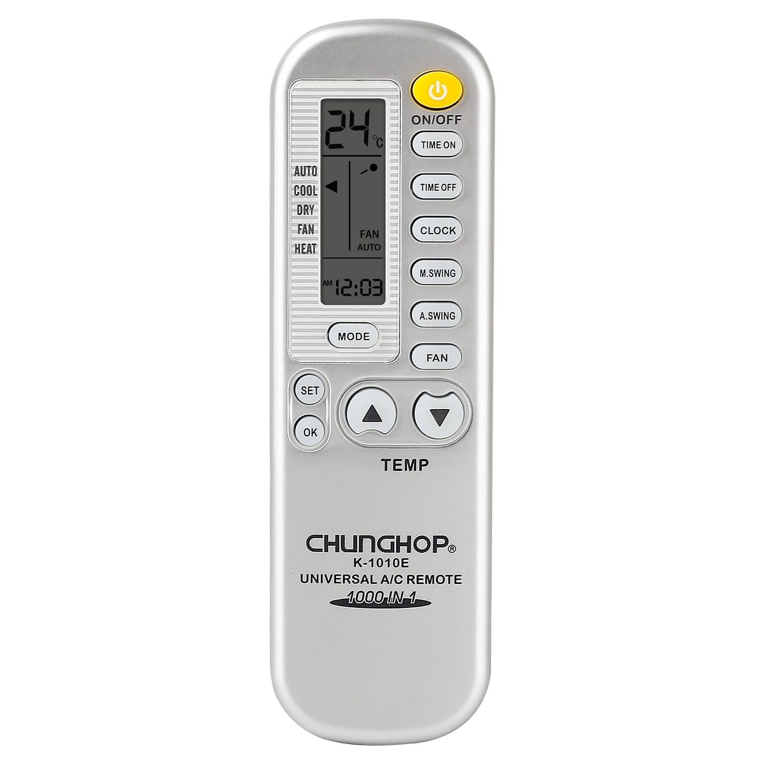 Buy Grey Universal A / C Remote Control - K-1010E Compatible - MyDeal ...
