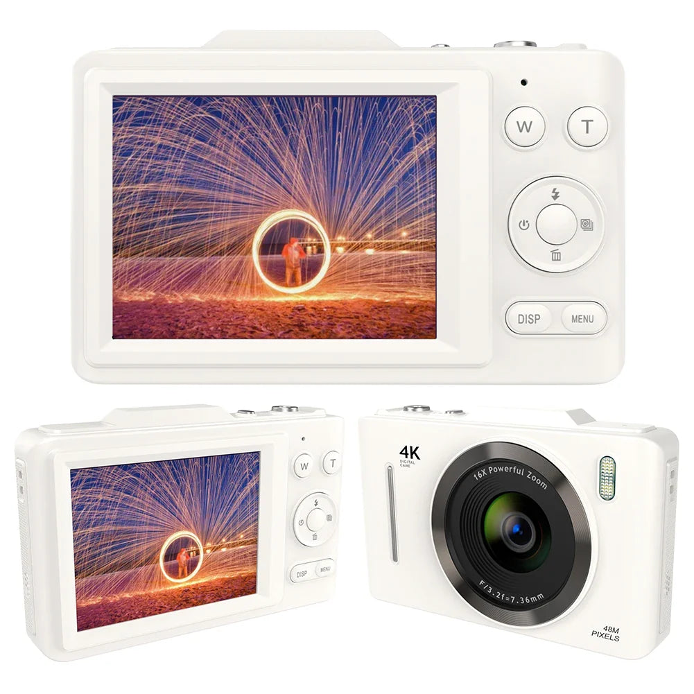 Buy Hd Digital Camera 4K 48Mp Ccd Camera 2.8 Inch Screen Small Camera 8 ...