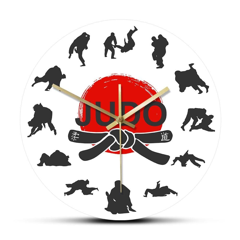 Buy Japanese Martial Arts Judo Wall Clock Boys Room Jiu-jitsu Sports ...