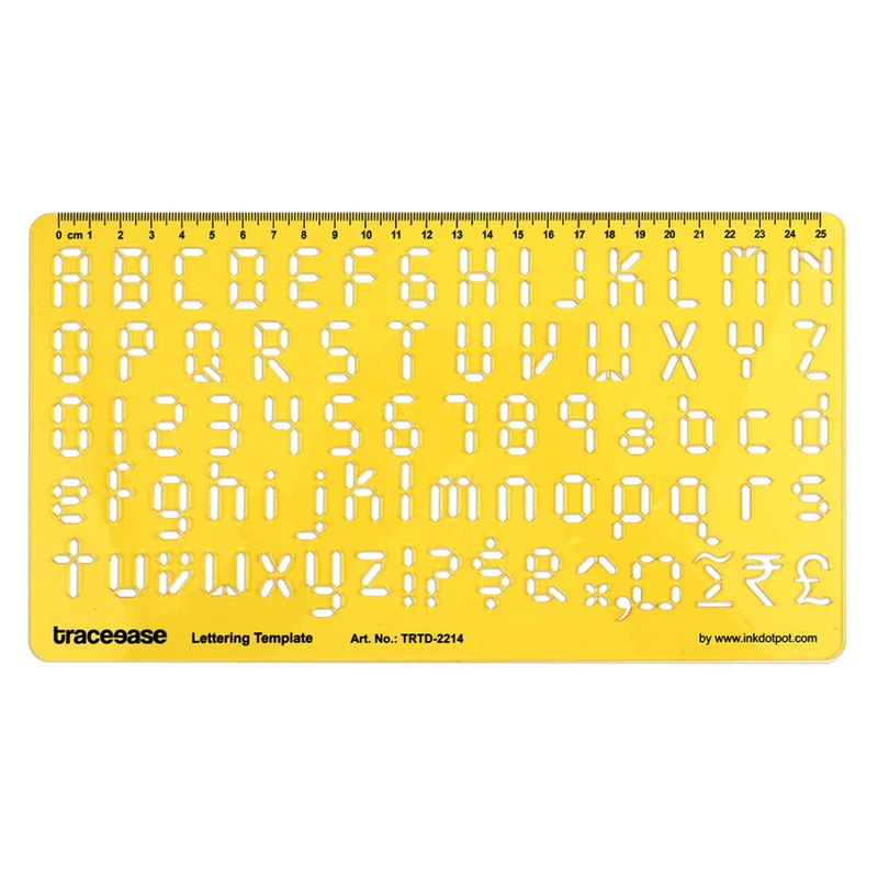 Buy Lettering Template Drafting Tool Upper Case Lower Case Numbers ...
