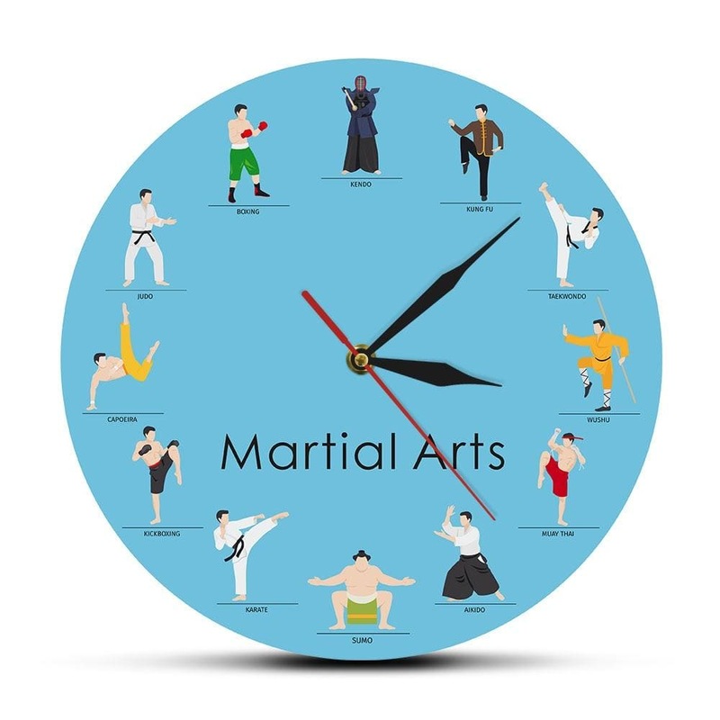 Buy Mixed Martial Arts Modern Wall Clock Fighting Sports Wall Art ...