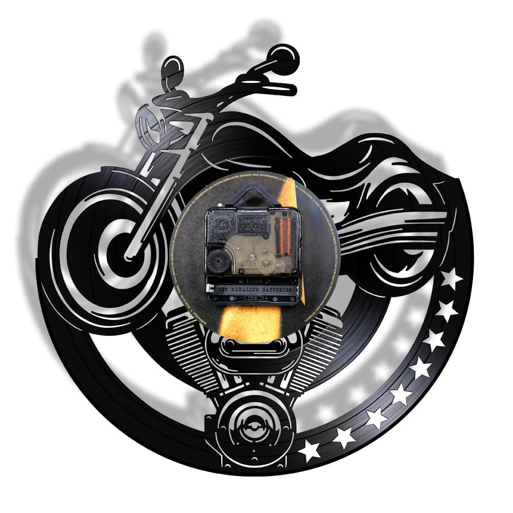 Buy Motorcycle Vinyl Record Led Vinyl Record Wall Clock Garage Unique ...