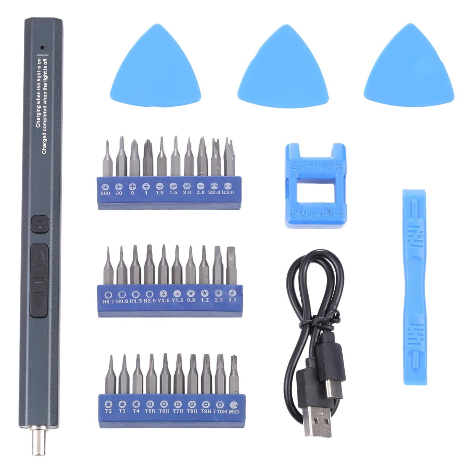 Buy Rechargeable Cordless Electric Screwdriver Set - 33 in 1 Type c ...