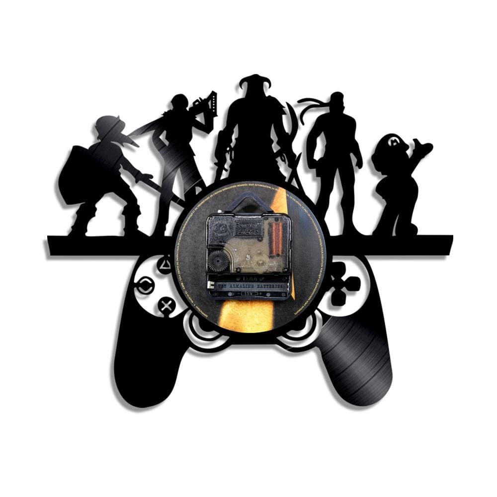 Buy Retro Games Vinyl Record Led Vinyl Record Wall Clock Game Room Game ...