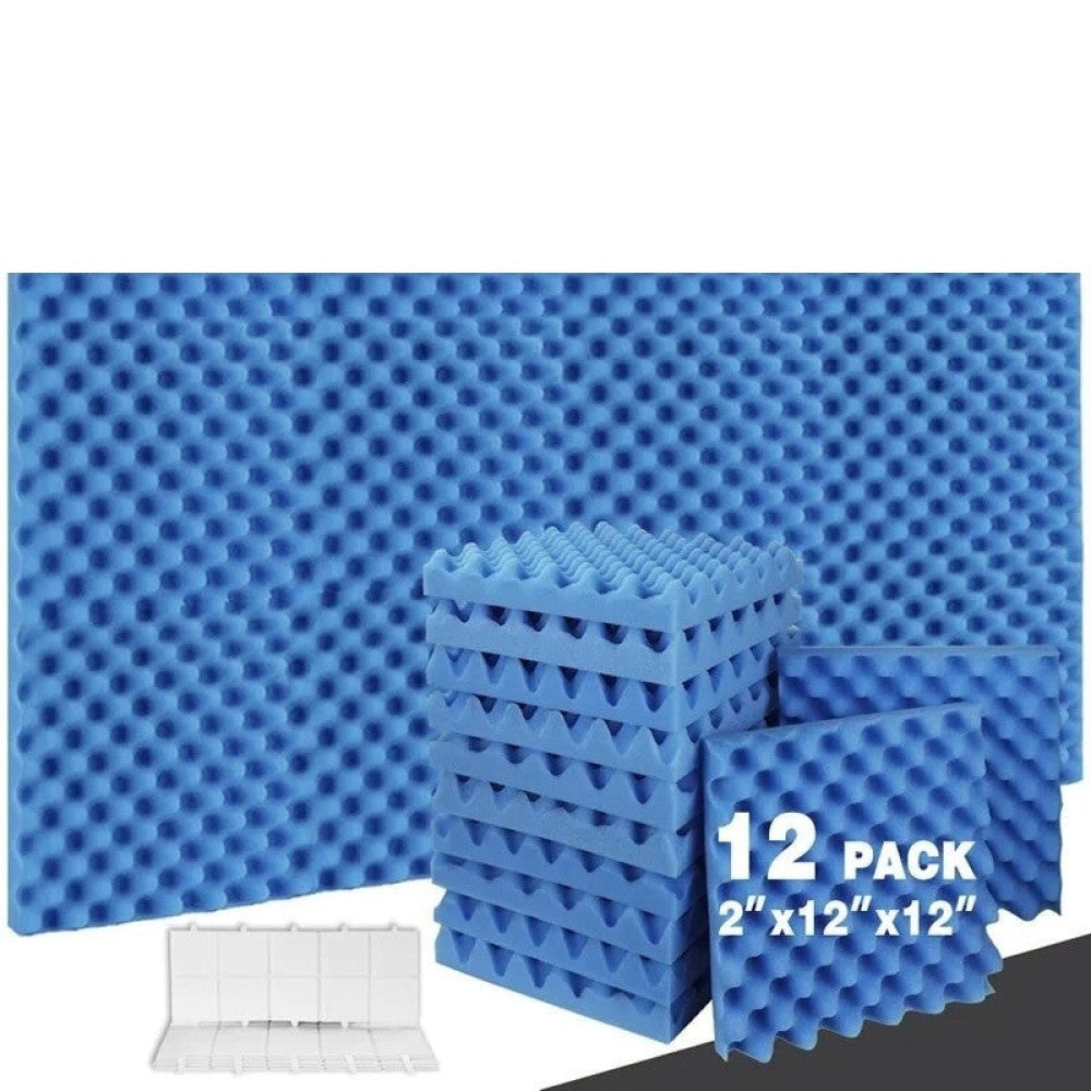 Buy Sound Panels Wedges Soundproof Foam Padding 12pcs Egg Crate Panels ...