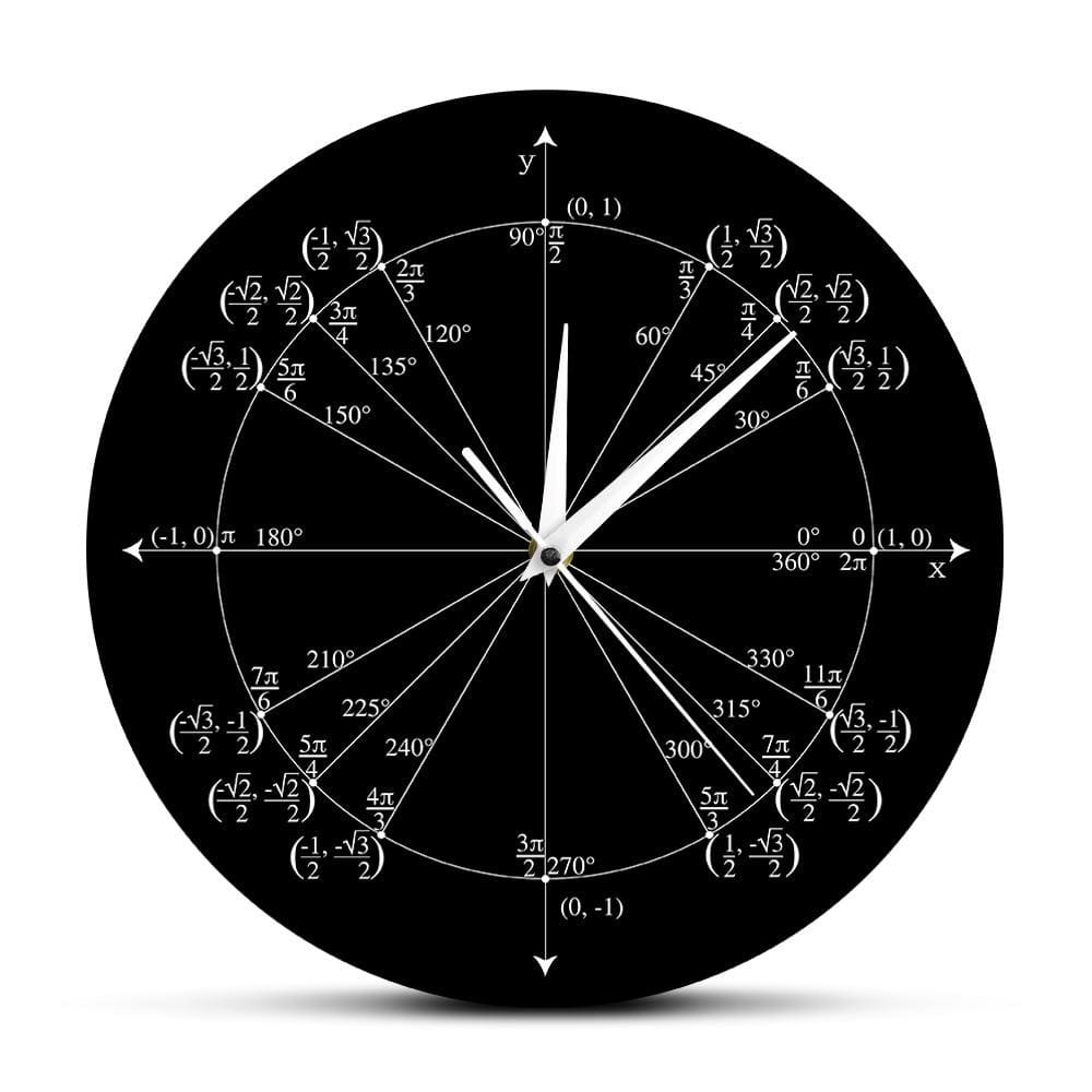 Buy Unit Circle Math Teacher Wall Clock Trigonometry Pre Calculus ...