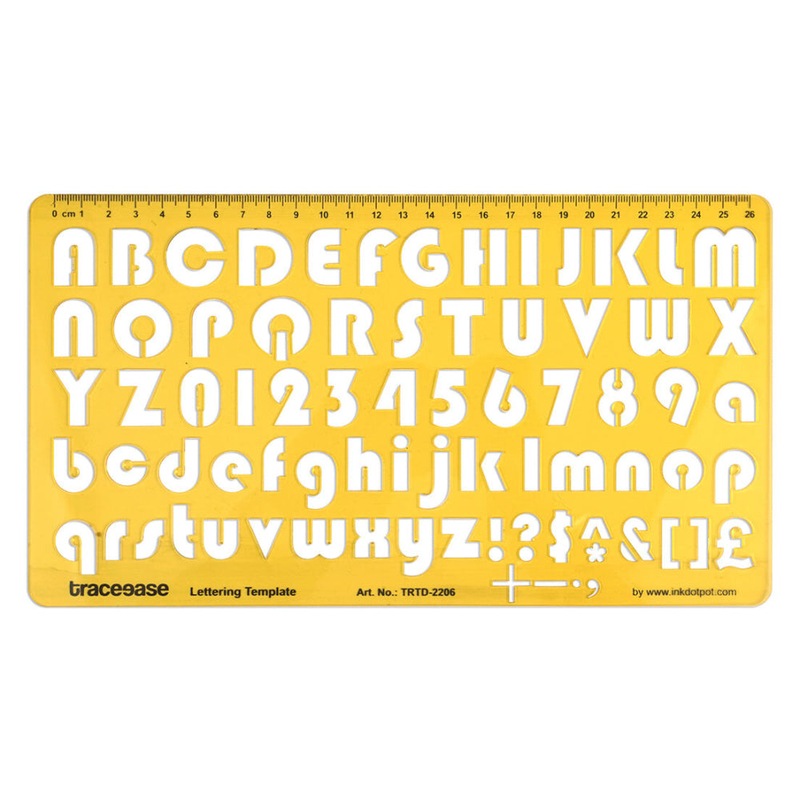 Buy Upper And Lower Case English Alphabet Number Drafting Tools Letter ...