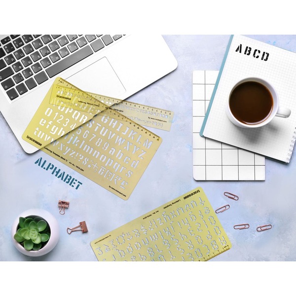 Buy Upper and Lower Case English Alphabet Number Drafting Tools Letter ...