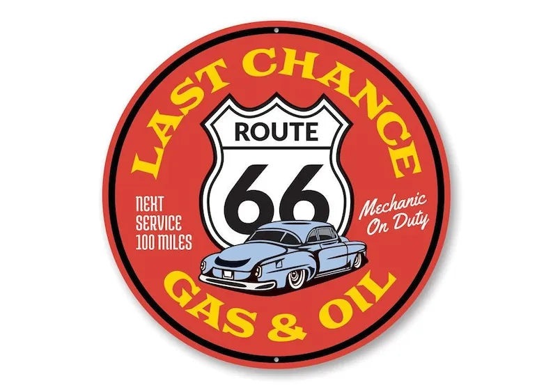 Buy Vintage Route 66 Road Sign Metal Decor - MyDeal Australia