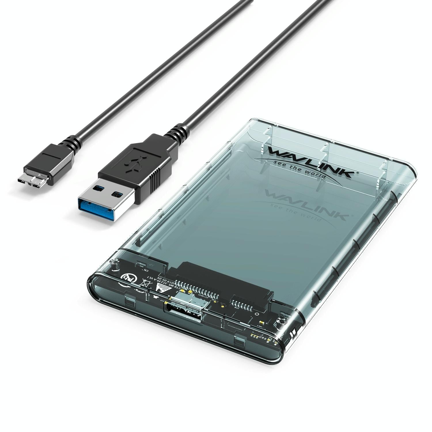 Buy Transparent Usb3.0 Ssd Case for 2.5 Mobile Hard Disk by Wavlink ...