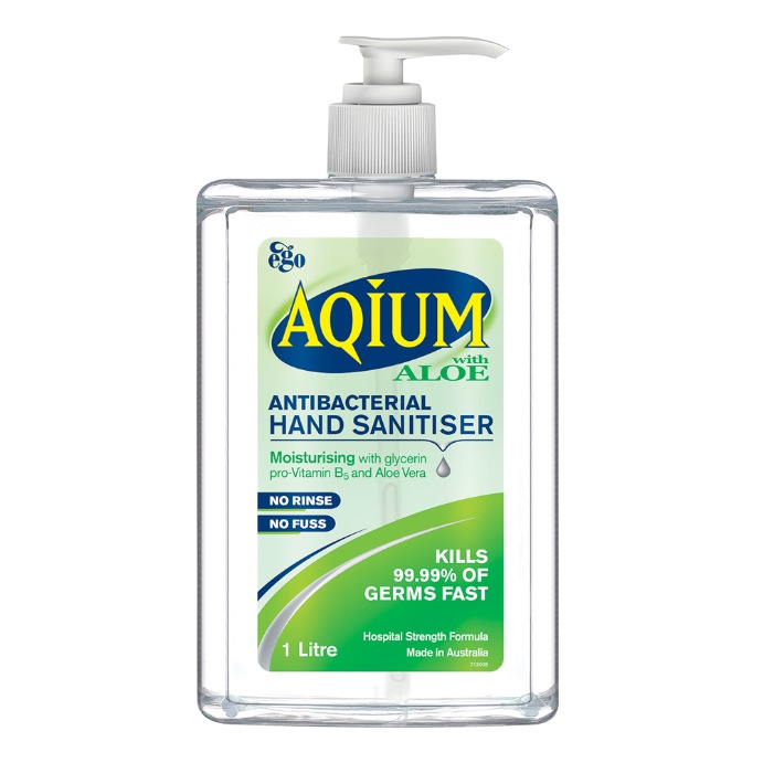 Buy Ego Aqium with Aloe Antibacterial Hand Sanitiser 1L - MyDeal Australia