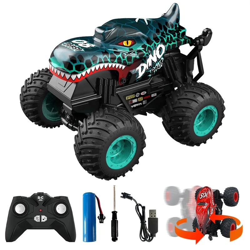 Buy 2.4GHz RC Trucks Remote Control Stunt Car with Lights Music 360掳 ...