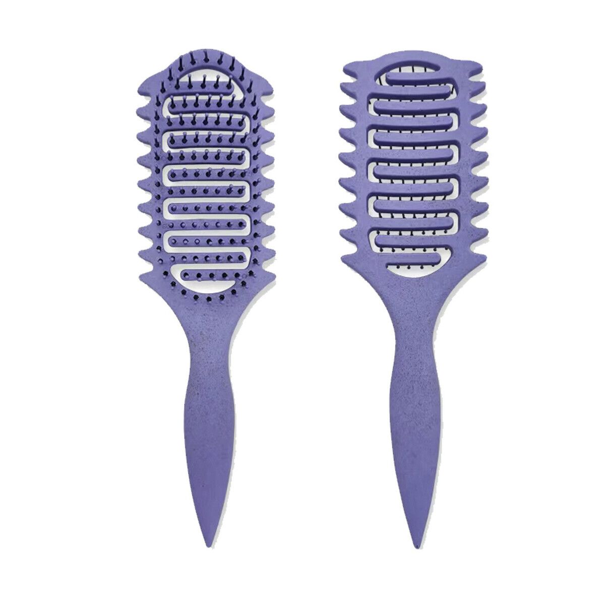 Buy 2 Pack Purple Hollow Comb Bounce Curl Define Styling Brush Scalp ...