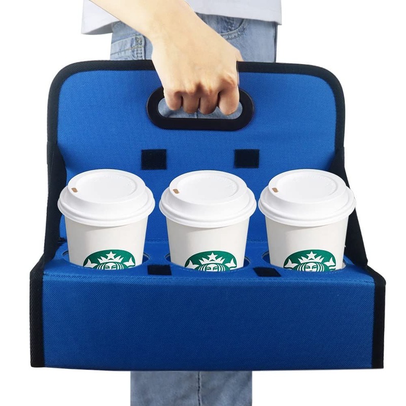 Buy 6-Cup Holder with Handle for Cup Caddy Portable Drink Carrier or ...
