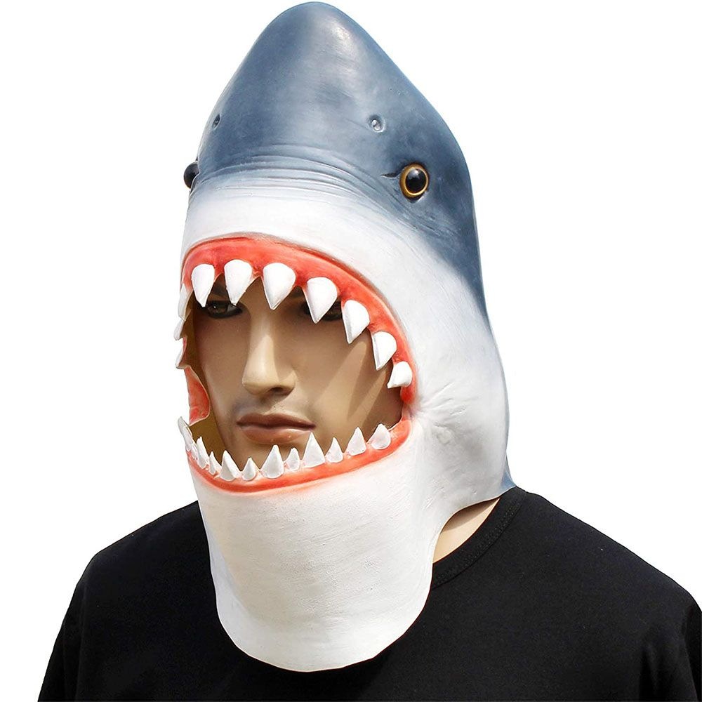 Buy Shark Costume Mask Latex Halloween Masquerade Carnival Party ...