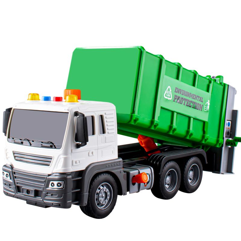 Buy Garbage Truck Toys Playset, Realistic Trash Truck with 4 Trash Cans ...