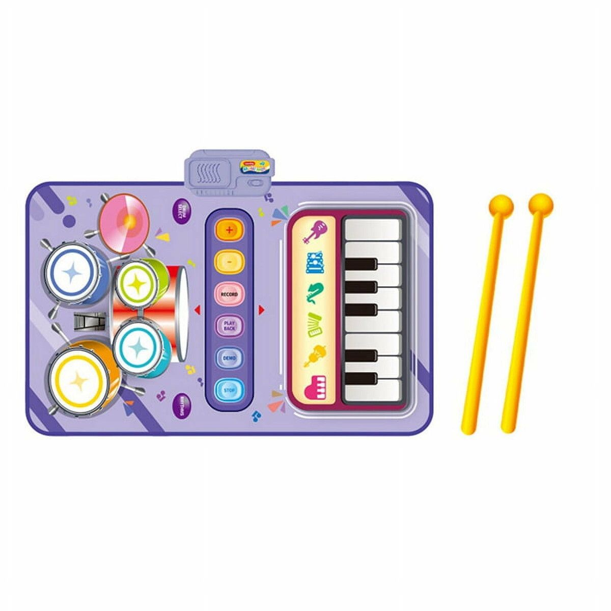 Buy Kid Musical Mat,Keyboard & Drum Mat with 2 Drum Sticks, Learning ...