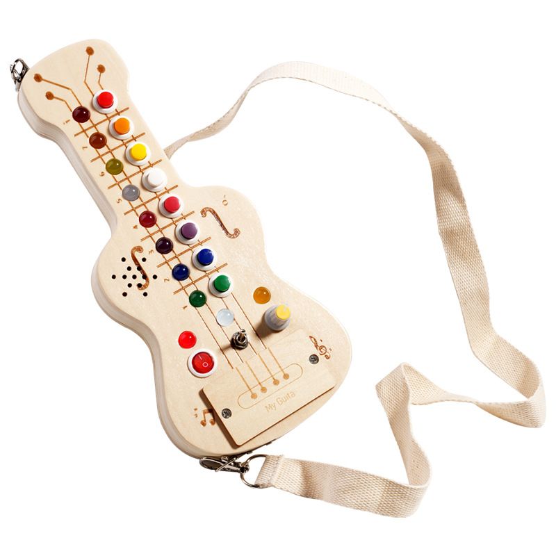 Buy LED Busy Board, Wooden Sensory Toys for Toddler, Montessori Music ...