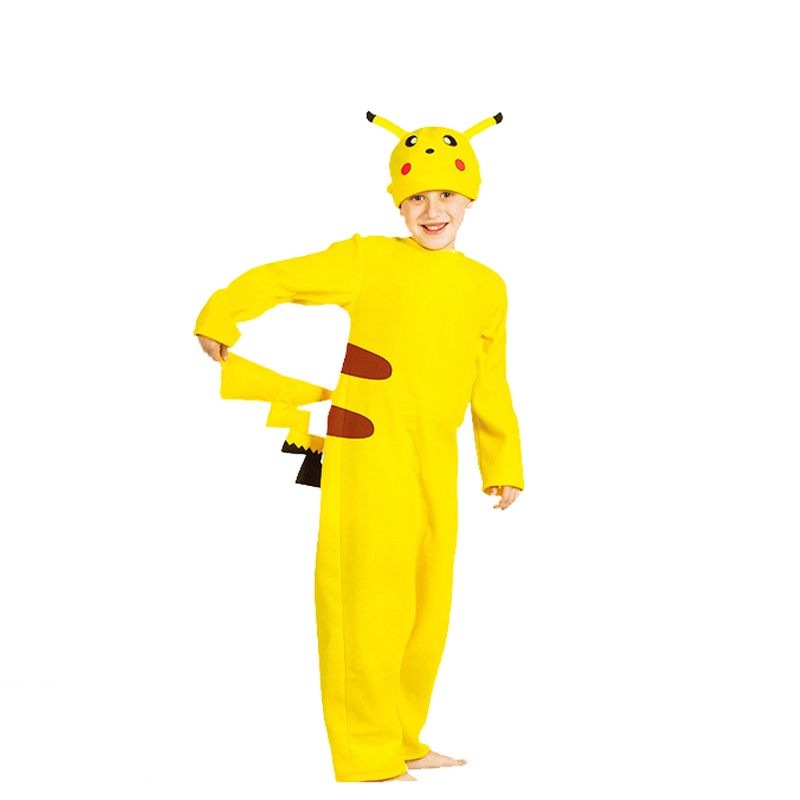 Buy Pikachu Costume Kids Halloween Jumpsuit Pokemon Deluxe Party Wear ...