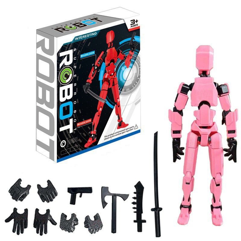 Buy Pink Black Lucky 13 Action Figures Assembly Completed 3D Printed ...