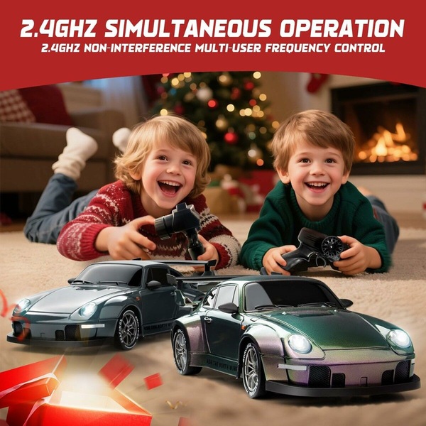 Buy RC Drift Car, 1:24 Scale Remote Control Vehicle with LED Lights, 2 ...