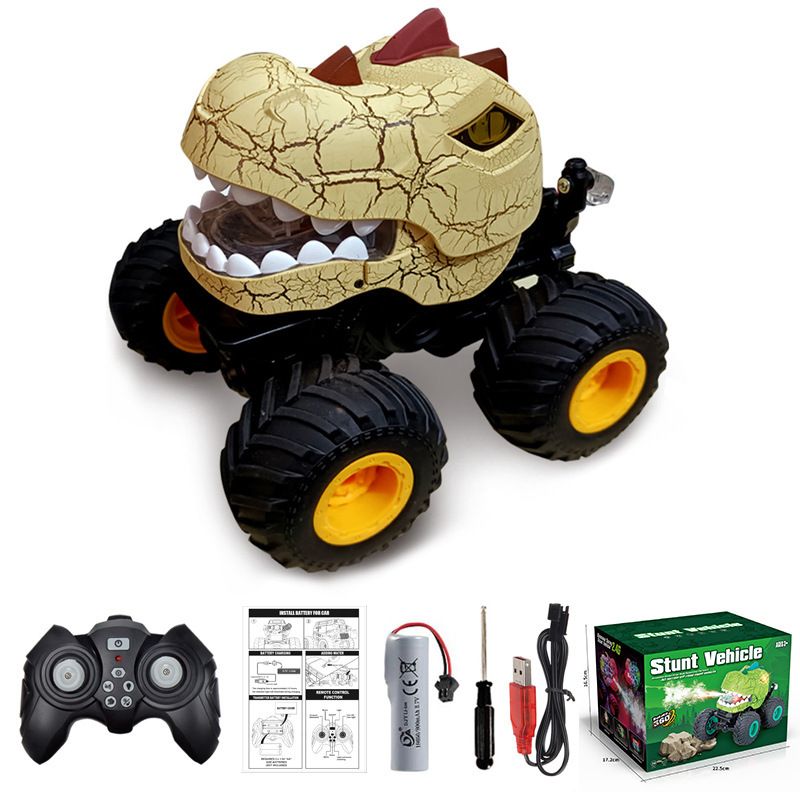 Buy Remote Control Dino Monster Truck with Spray, Light and Music, RC ...