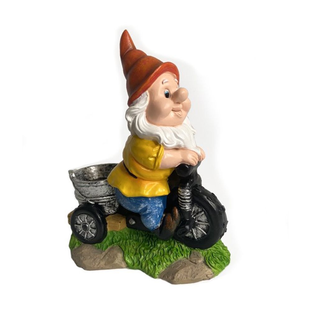 Buy Resin Dwarf Riding a Tricycle Handicraft Garden Decoration for ...