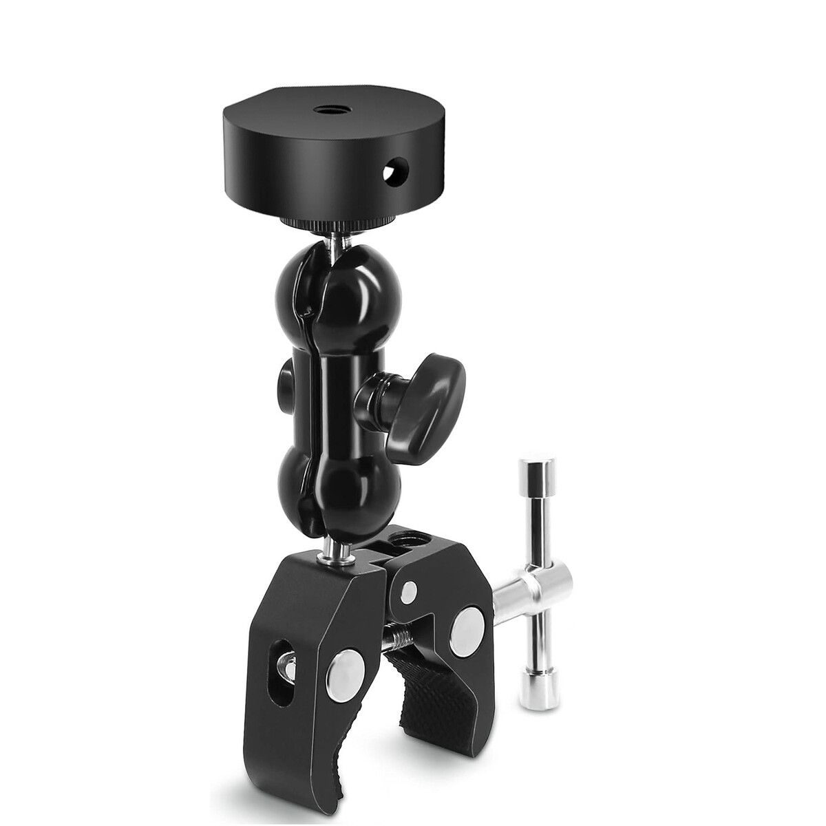 Buy Super Clamp w/1/4 and 3/8 Thread StarLINK MOUNT Double Ballhead Arm ...