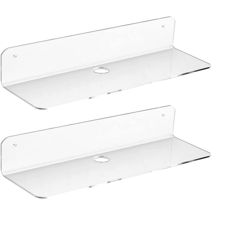 Buy Transparent Floating Shelves Set of 2,30.5cm Command Strip Shelf ...